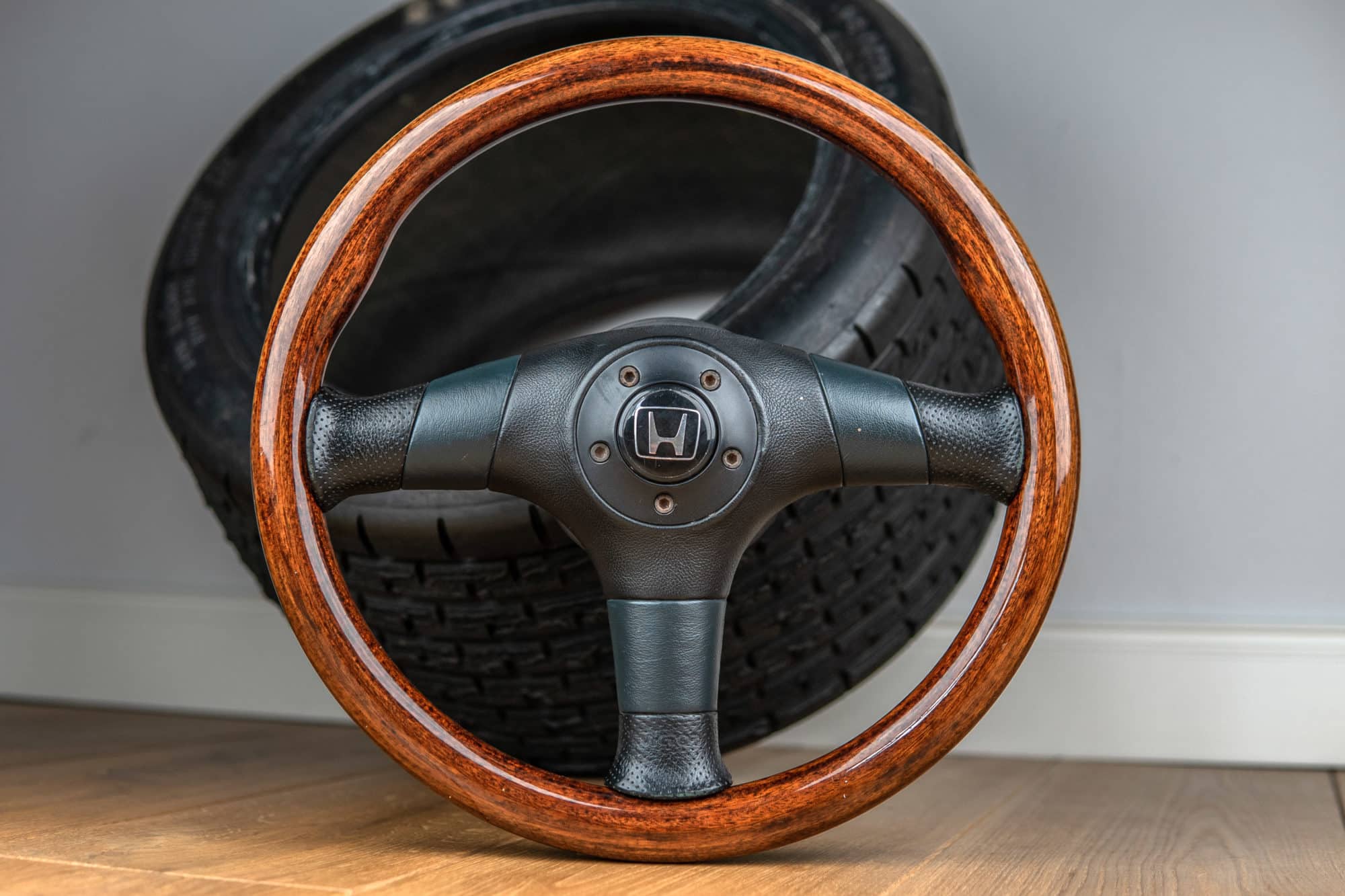 1990' VICTOR Holz-Lenkrad HONDA ACCORD / CIVIC / CONCERTO / PRELUDE